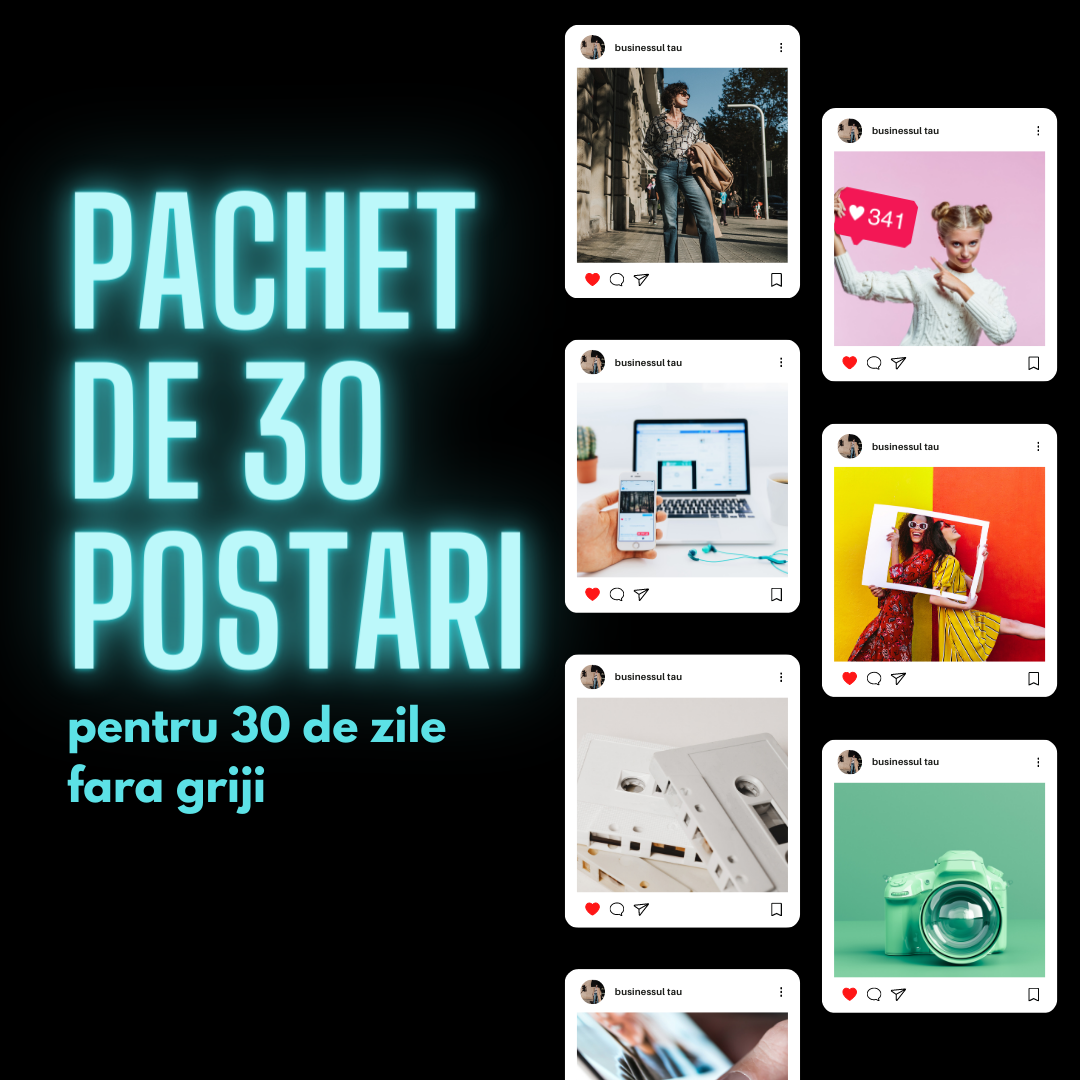 Pachet 30 postari social media – UpTask